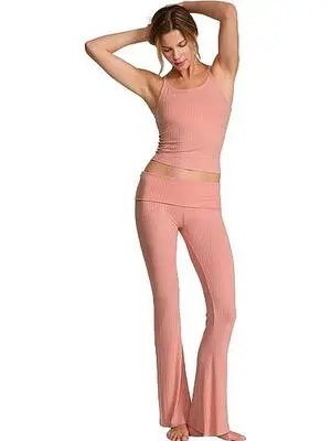 Victoria's Secret Sosoft™ Modal Wide-rib Tank & Foldover Pants Set - Pink