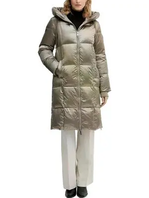 MOS MOSH Quilted Hooded Coat - Green