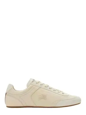 Burberry Knight Runner Leather And Suede Sneakers - Neutrals