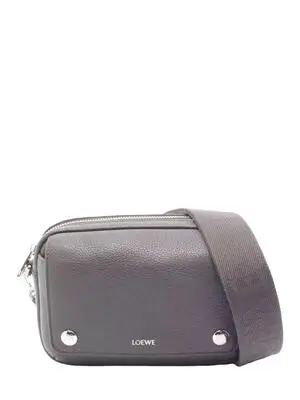 Loewe 2010-2026 Small Grained Leather Pebble Crossbody Bag - Grey