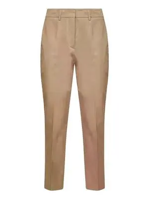 BLANCA VITA Pressed Tapered Trousers - Neutrals