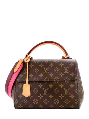 LOUIS VUITTON Cluny Top Handle Bag Monogram Canvas Bb Satchel - Brown