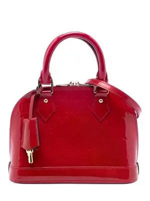 LOUIS VUITTON 2013 Monogram Vernis Alma BB Satchel Red