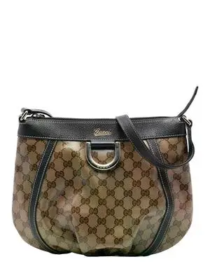 Gucci Gg Crystal Abbey D-ring Crossbody Bag - Brown