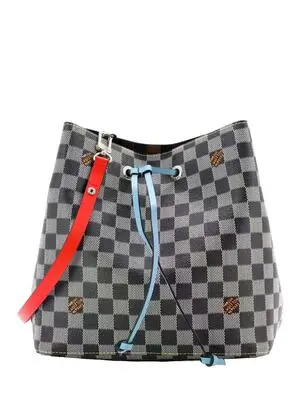 LOUIS VUITTON Neonoe Mm Bucket Bag Colored Damier Limited Edition - Black
