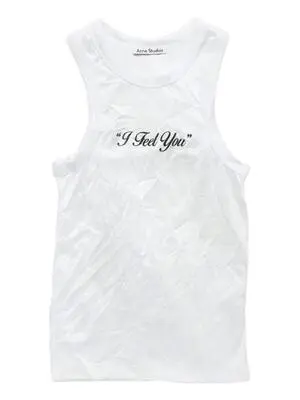 Acne Studios Printed Tank Top - White