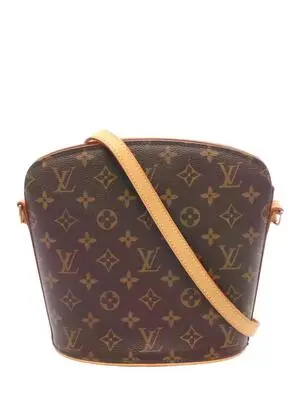 LOUIS VUITTON 2003 Monogram Drouot Crossbody Bag - Brown