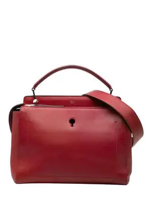Fendi 2010-2016 Medium Leather Dotcom Satchel - Red