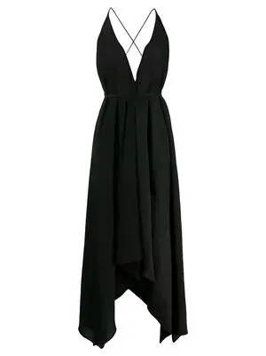Caravana Asymmetric Long Dress - Black