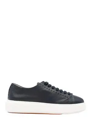 Santoni Leather Sneakers - Blue