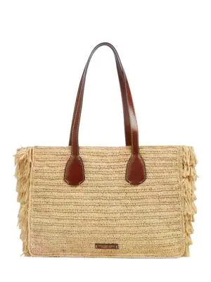 THE BRIDGE Luna Fringed Tote - Neutrals