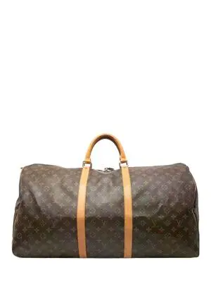 LOUIS VUITTON 1995 Monogram Keepall 60 Travel Bag - Brown