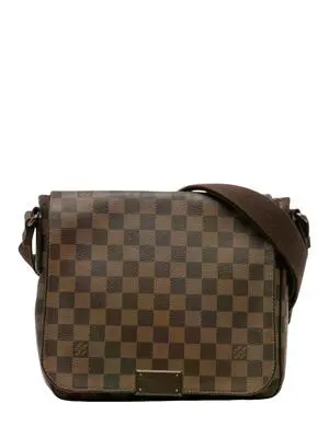 LOUIS VUITTON Damier Ebene District Pm - Brown