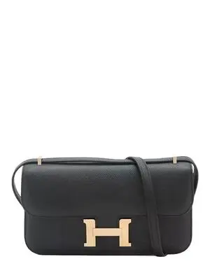 Hermès 2025 Epsom Constance Elan Crossbody Bag - Black