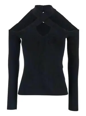 Federica Tosi Cross-shoulder Knitwear - Black