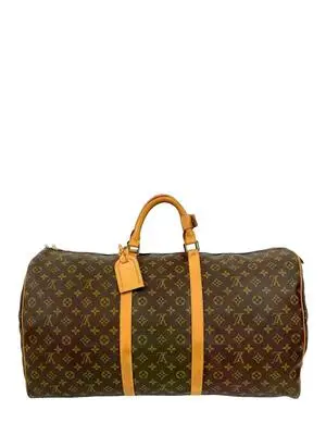 LOUIS VUITTON 1990 Monogram Keepall 60 Travel Bag - Brown