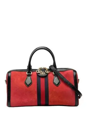 Gucci Ophidia Medium Top Handle Satchel - Black