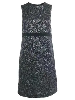 Max Mara Jacquard Floral Mini Dress - Black