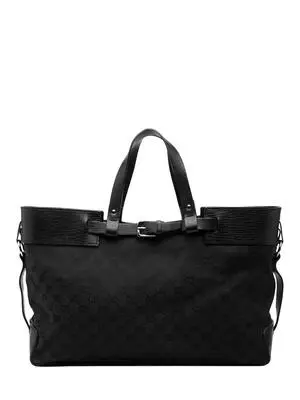 Gucci Gg Canvas Tote Bag - Black