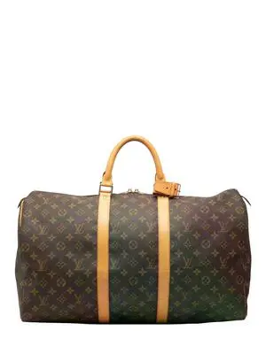 LOUIS VUITTON 1999 Monogram Keepall 50 Travel Bag - Brown