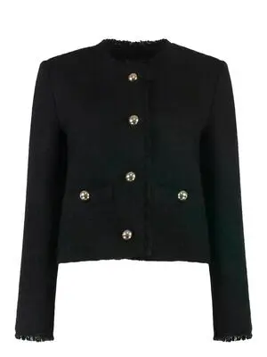 MAX MARA Button-Fastening Crew Neck Jacket