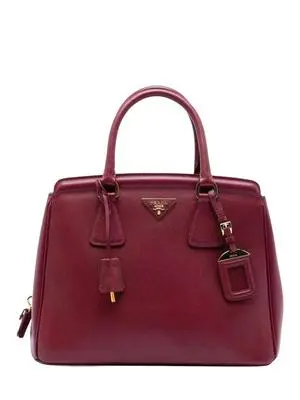 Prada Saffiano Lux Parabole Tote Bag - Red