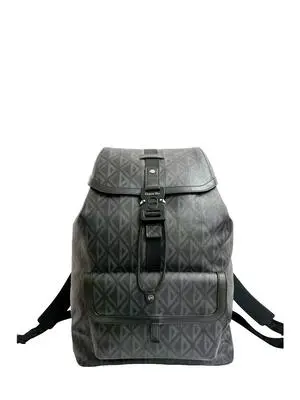 Dior Cd Diamond Coated Canvas Hit The Road Backpack - Black