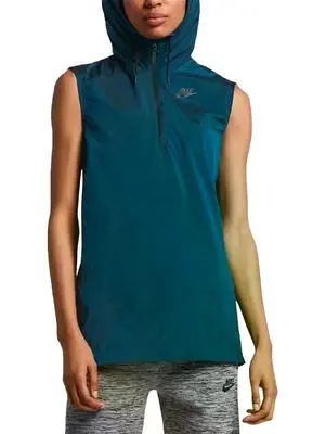 Nike Hooded Sleeveless Jacket - Blue