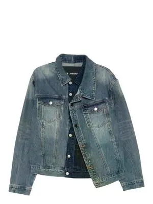 Andersson Bell Asymmetric Layered Denim Jacket - Blue