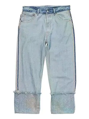 Acne Studios Side-stripe Cuffed Jeans - Blue