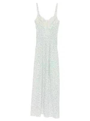 Ermanno Scervino Lace Floral Maxi Dress - White
