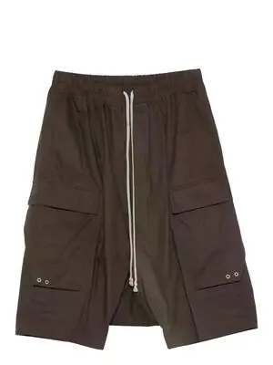 Rick Owens Cargo Pods Drawstring Shorts - Brown