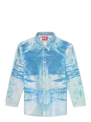 DIESEL D-kelmar Denim-effect Shirt - Blue
