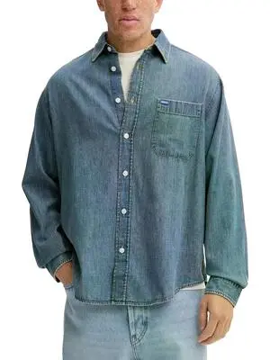 Hugo Ebalto Patch-pocket Shirt - Blue