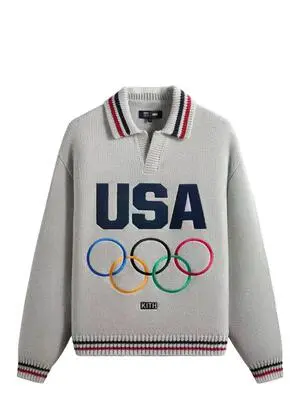 Kith Team USA Olympics Graphic Sweater Grey