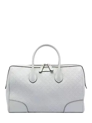 Gucci Diamante Leather Boston Bag - White