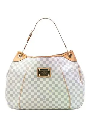 LOUIS VUITTON 2008 Damier Azur Galliera Gm Shoulder Bag - White