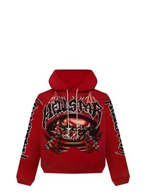 HELLSTAR Graphic Hooded T-shirt - Red