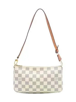 LOUIS VUITTON Damier Azur Pochette Accessoires Shoulder Bag - White
