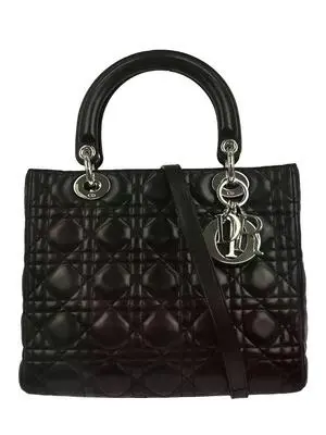 Dior 2005 Lady Cannage Tote Bag - Black
