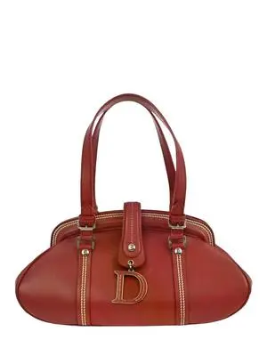 Dior 2005 Detective Leather Tote Bag - Red