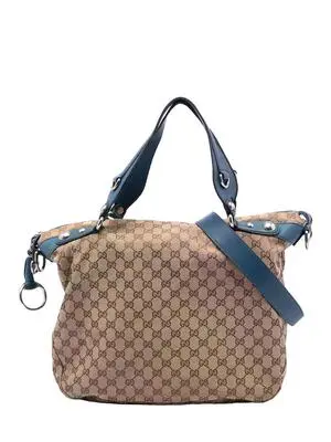 Gucci Large Gg Canvas Icon Bit Satchel - Brown