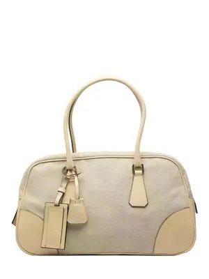 Prada Canvas Shoulder Bag - Brown