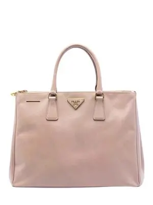 Prada Saffiano Lux Galleria Double Zip Satchel - Brown