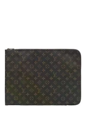 LOUIS VUITTON 1987 Monogram Poche Documents Portfolio Business Bag - Brown