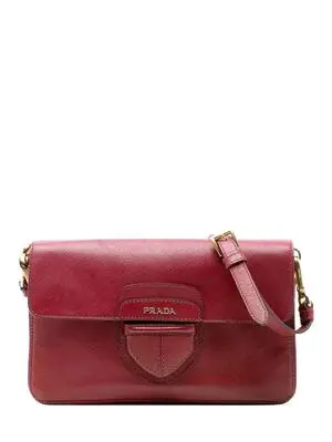 Prada Saffiano Crossbody Bag - Red