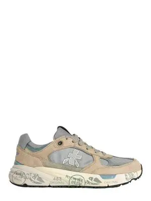 Premiata Mase 6627 Sneakers With Suede Details - Neutrals