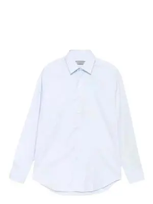 Canali Classic-collar Oxford Shirt - Blue