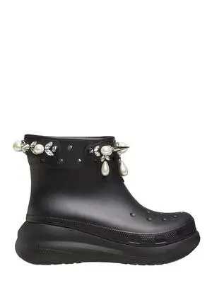 CROCS Pearl-embellished Boots - Black