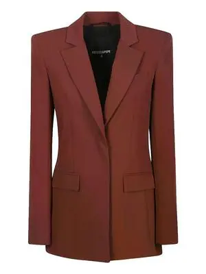 Patrizia Pepe Flap-pocket Tailored Blazer - Brown